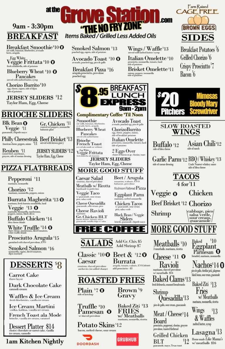 menu - Grove Station