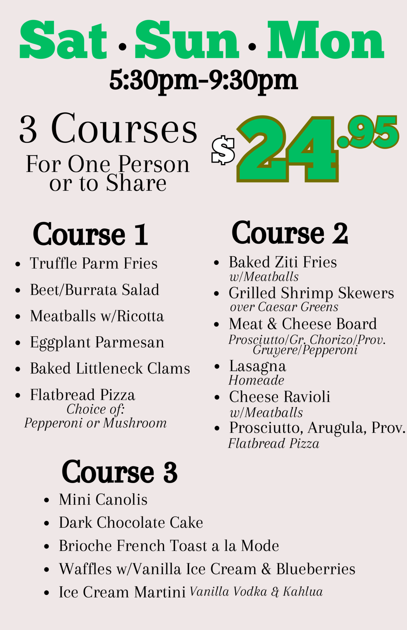 menu - Grove Station